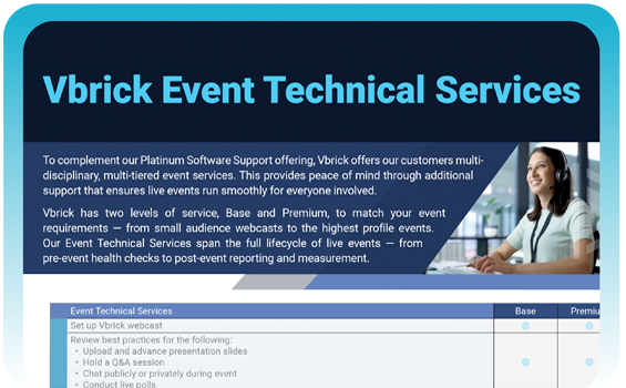 Rev Event Technical Services Datasheet | Vbrick